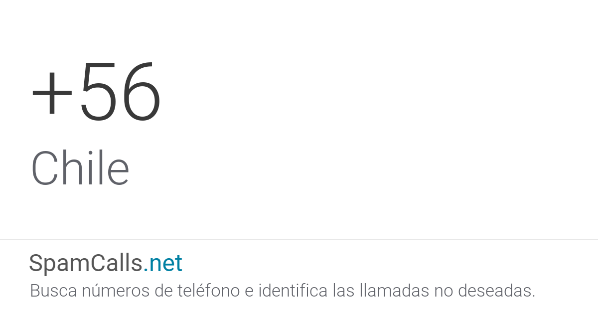Código de país +56: llamadas telefónicas de Chile